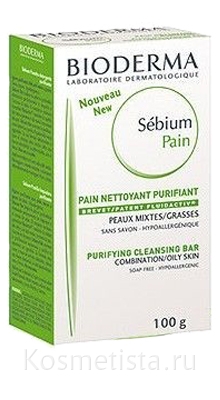 Мыло для смешанной и жирной кожи «Себиум» Bioderma Sebium Pain ...
