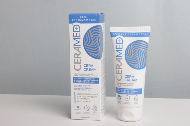 CeraMed CeraCream Ультраувлажняющий цера-крем для лица и тела. Для зимы и сухой потрескавшейся ...
