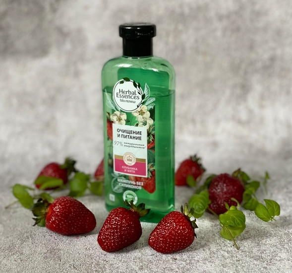 Herbal Essences Шампунь без силиконов Очищение и Питание Клубника и ...