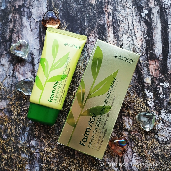 Солнцезащитный крем для лица Farmstay Green Tea Seed Moisture Sun Cream ...