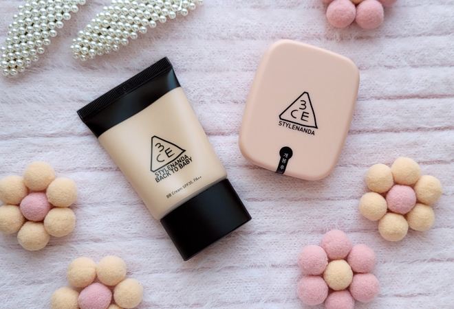 3CE Back to Baby BB Cream & Blur Sebum Powder #Pink для красивой ...
