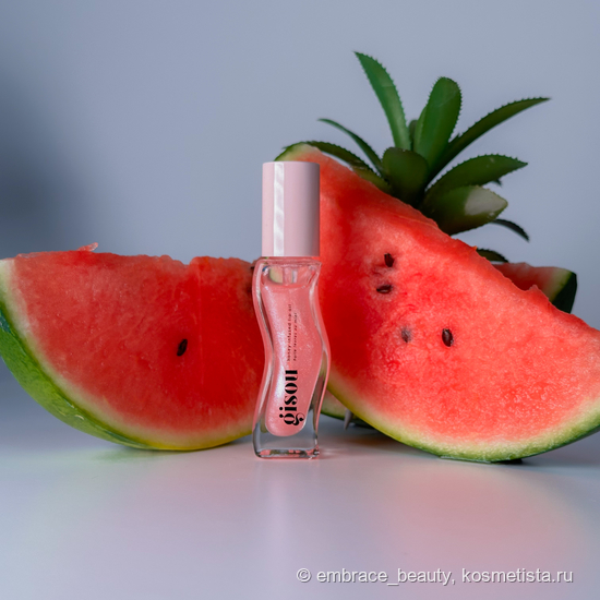 Обзор масла для губ Gisou Honey Infused Lip Oil Watermelon Sugar ...